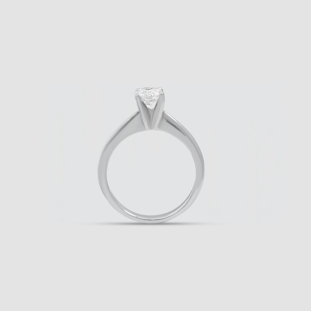 Brilliance Solitaire Ring (D VS2 / White Gold) – Caratcharm